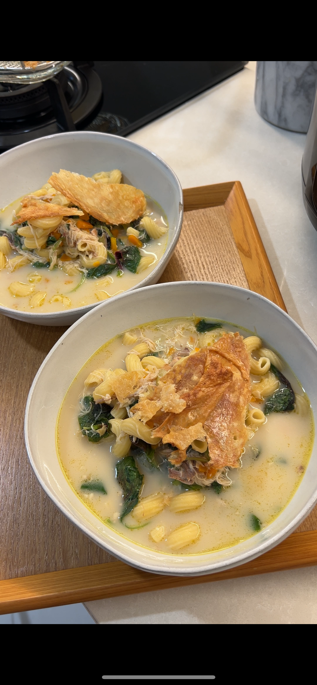 Dearmama, Char: Macaroni Sopas with Crispy Chicken Skin – Toddler ...